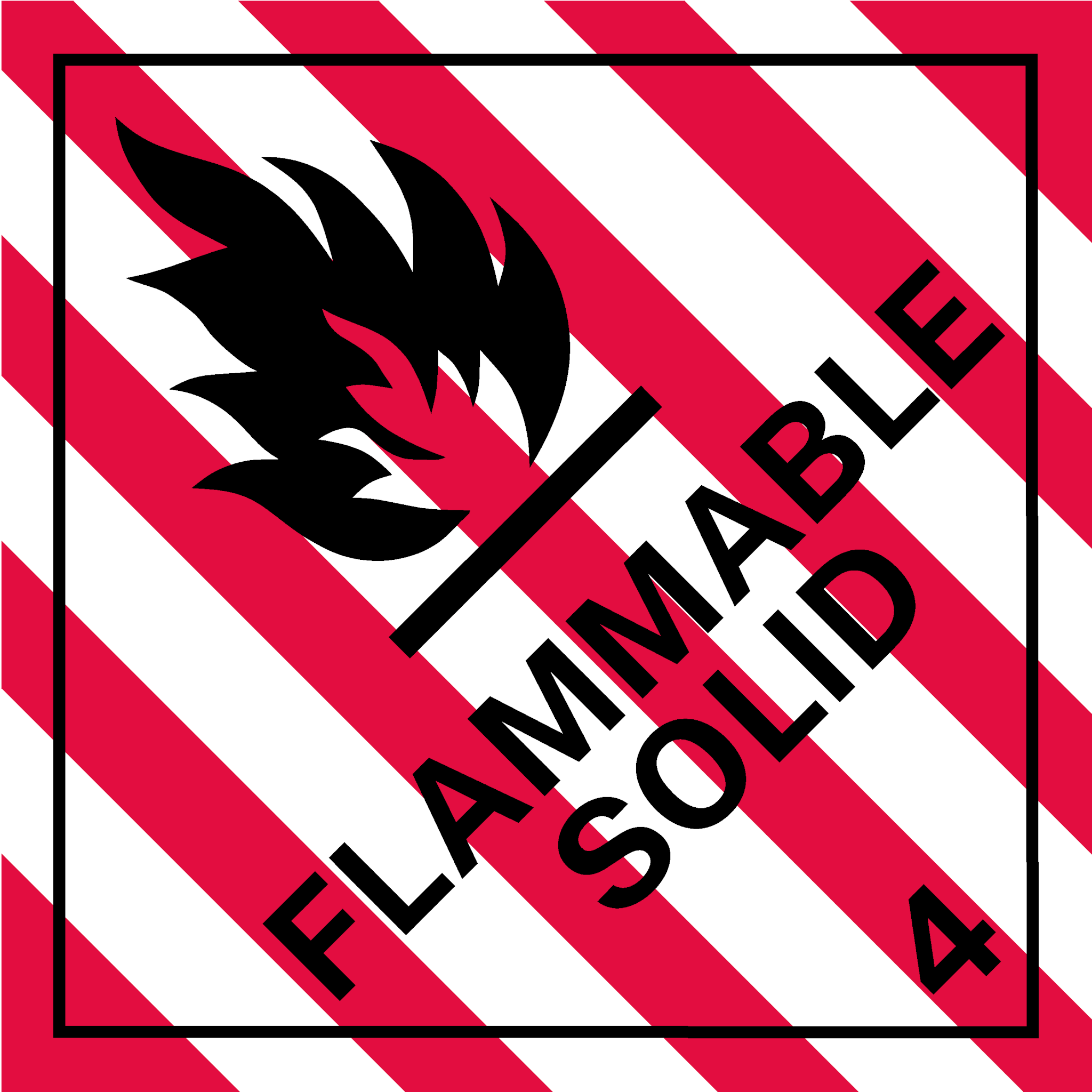 Dangerous Goods Label - Class 4.3 Black | Tegral