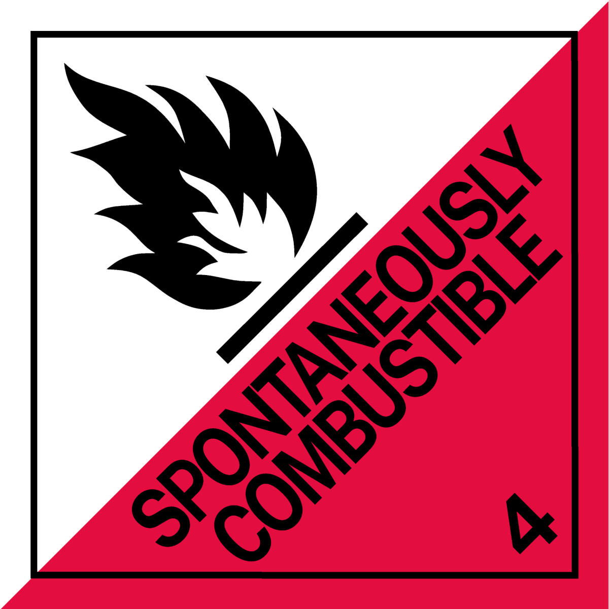 Dangerous Goods Label - Class 4.3 Black | Tegral